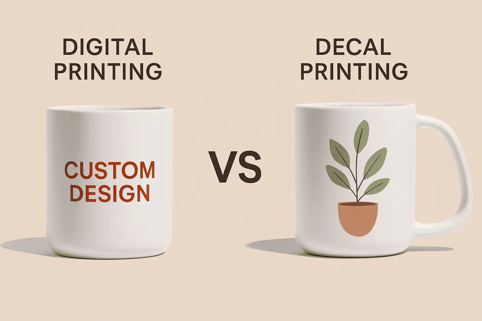 Digital Printing vs. Decal Printing: Which for Custom Ceramic Mug? – CURVD